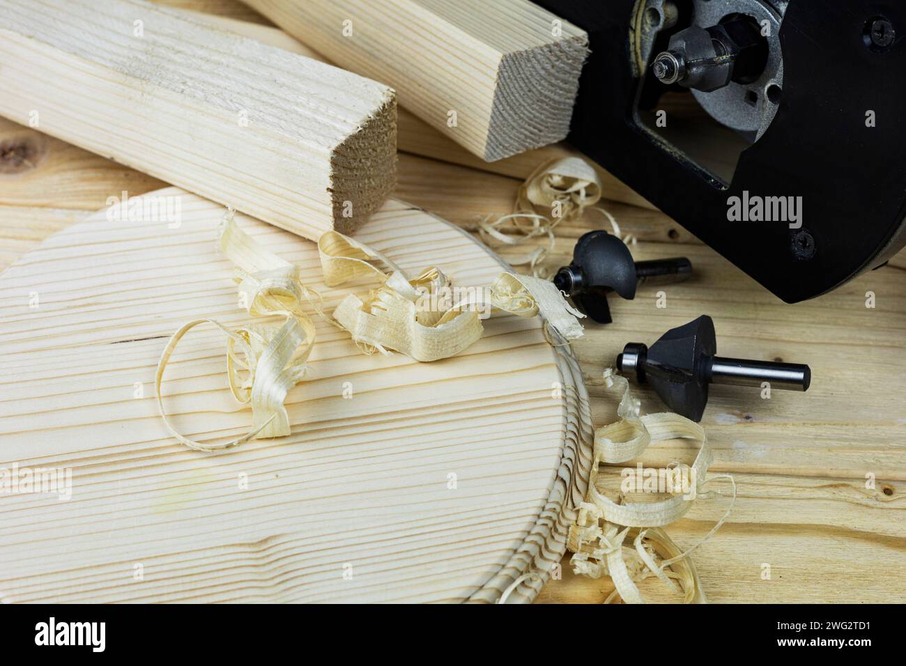 Wood carving. Products made by hand by a craftsman from wooden planks ...