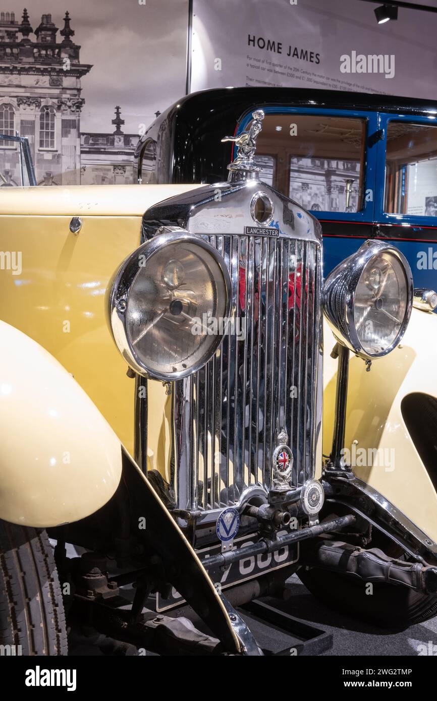 Sparkford.Somerset.United Kingdom.January 7th 2024.A 1929 Lanchester ...