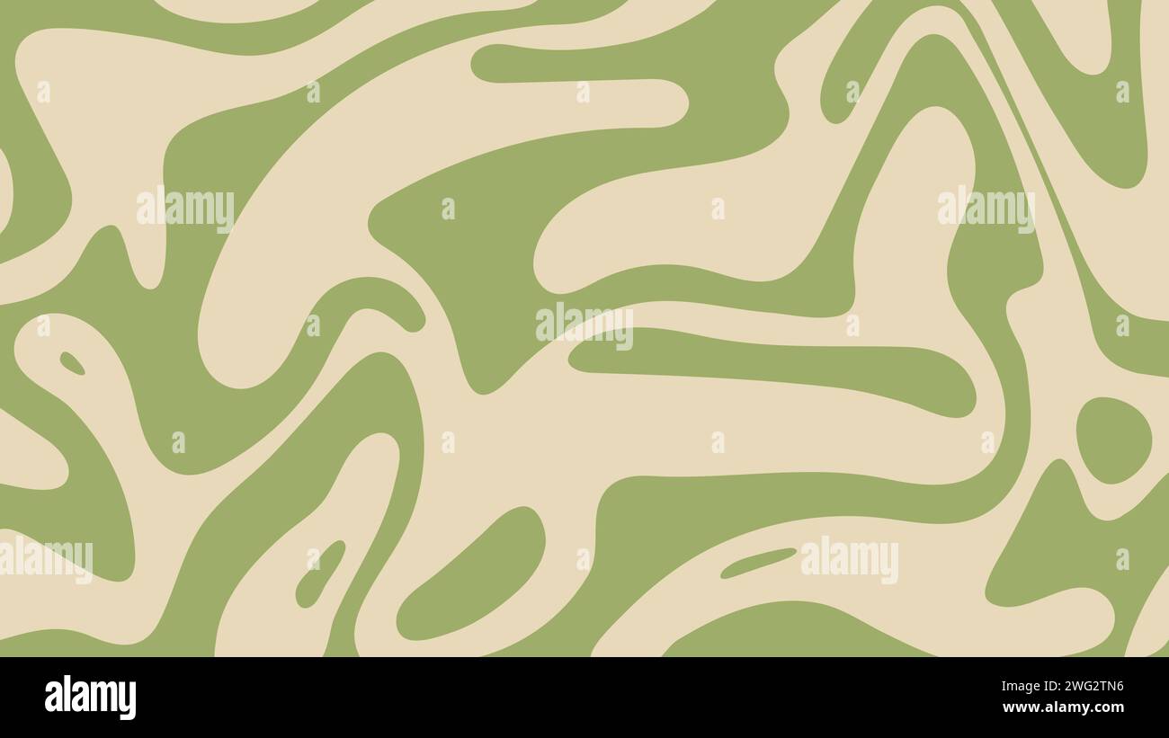 Retro groovy background with distorted wavy pattern. Trendy trippy ...