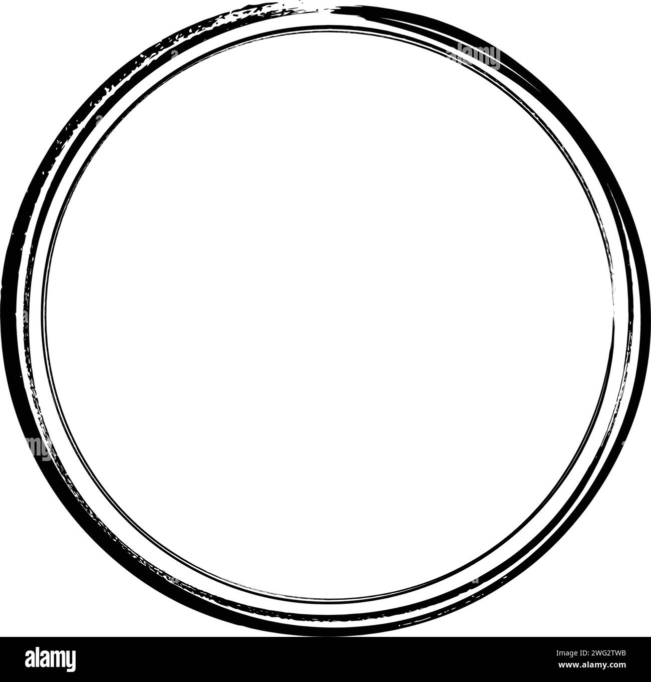 Circle frame icon, grunge element border background shape template for ...