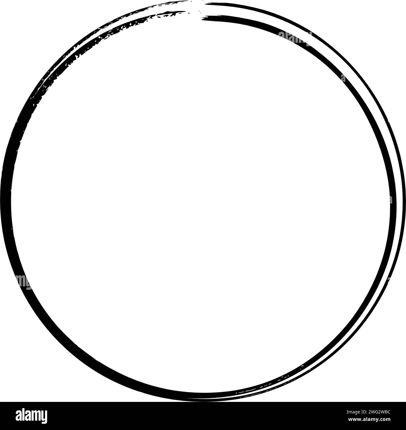 Circle frame icon, grunge element border background shape template for ...