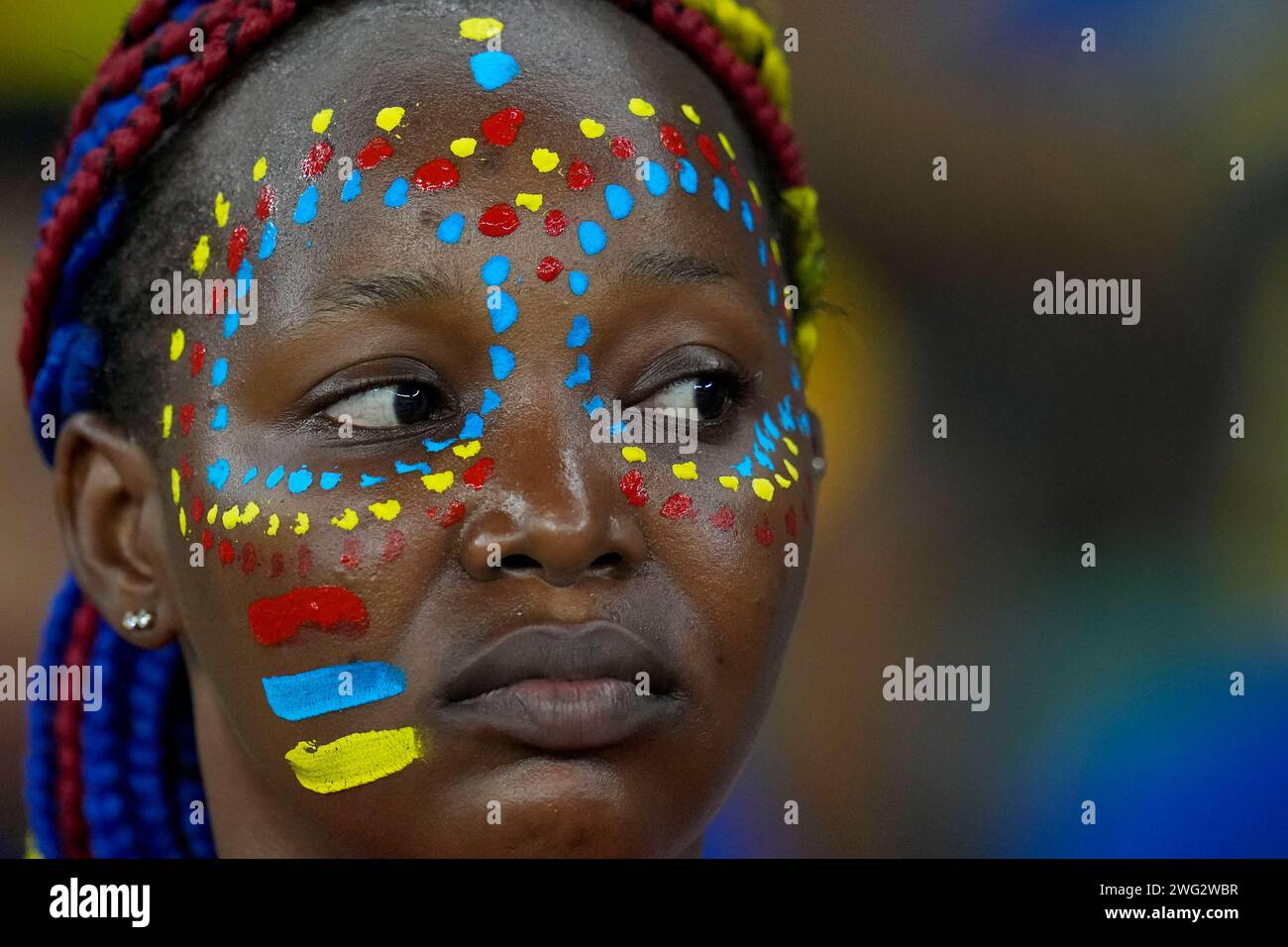 A DR Congo fan waits for the start of the African Cup of Nations ...