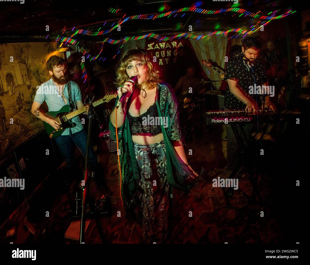 The band DIE SPITZ performs at the FarOut Lounge, Austin, Texas Stock ...