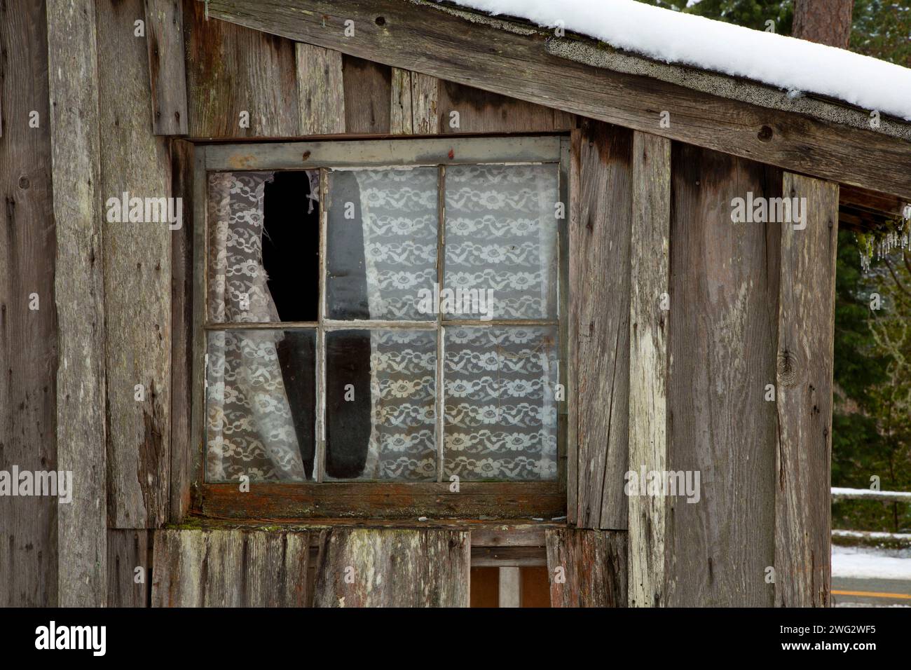 Rustic building, Golden State Park, Oregon Stock Photo - Alamy