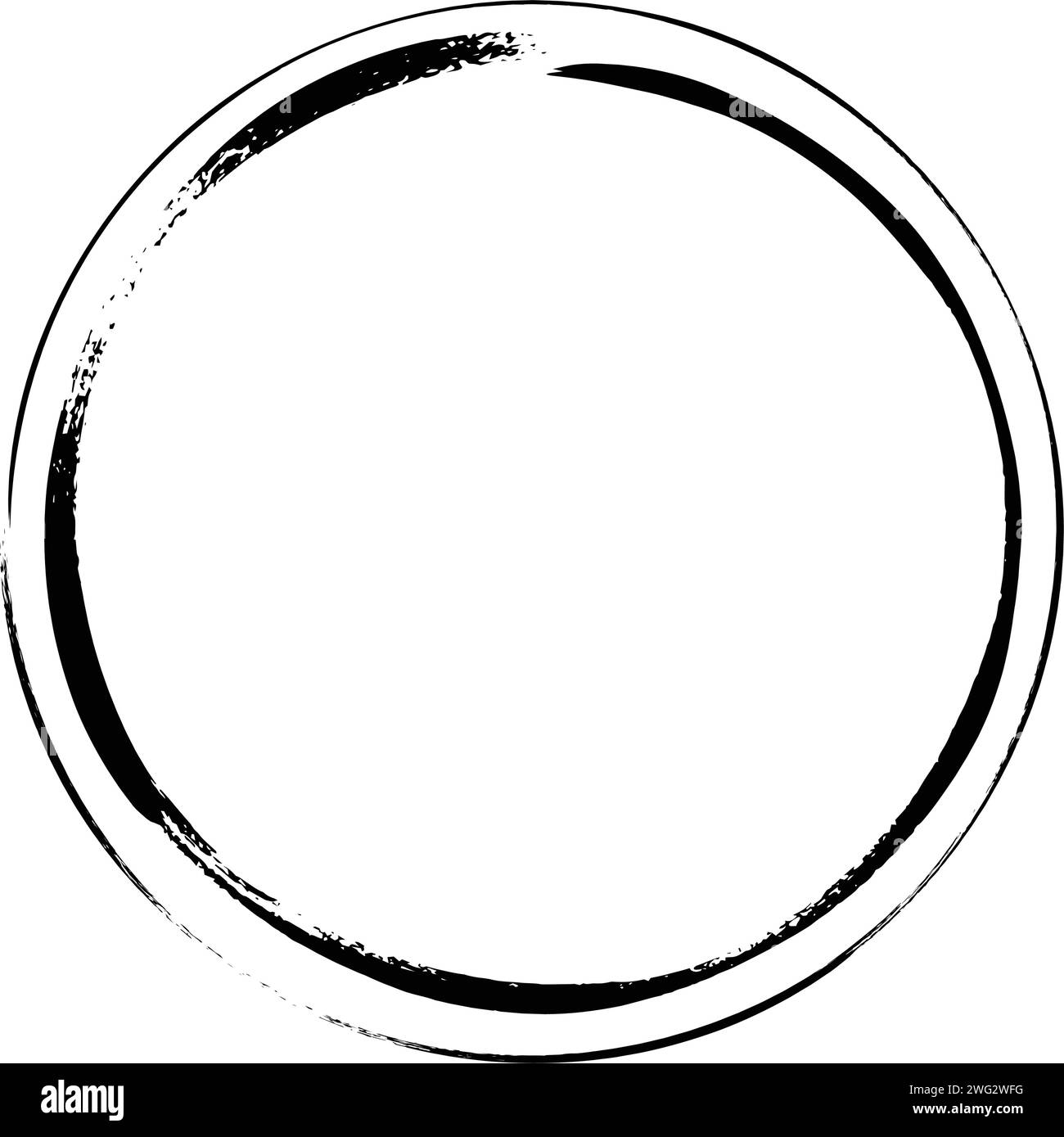 Circle frame icon, grunge element border background shape template for ...