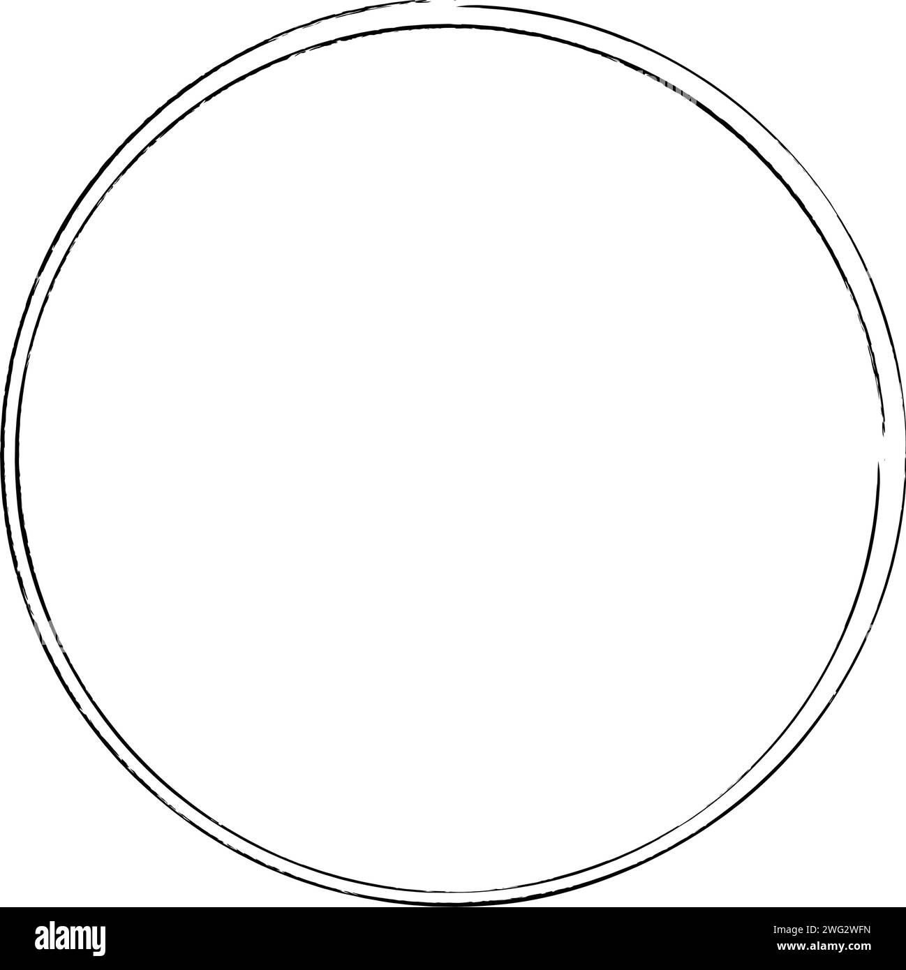 Circle frame icon, grunge element border background shape template for ...