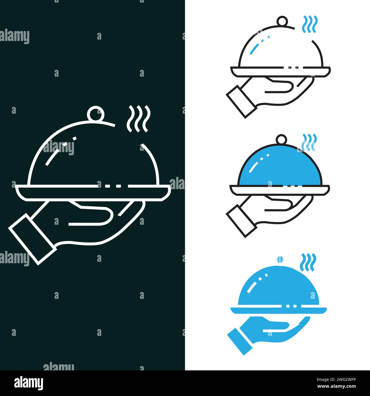 Food service vector hi-res stock photography and images - Alamy