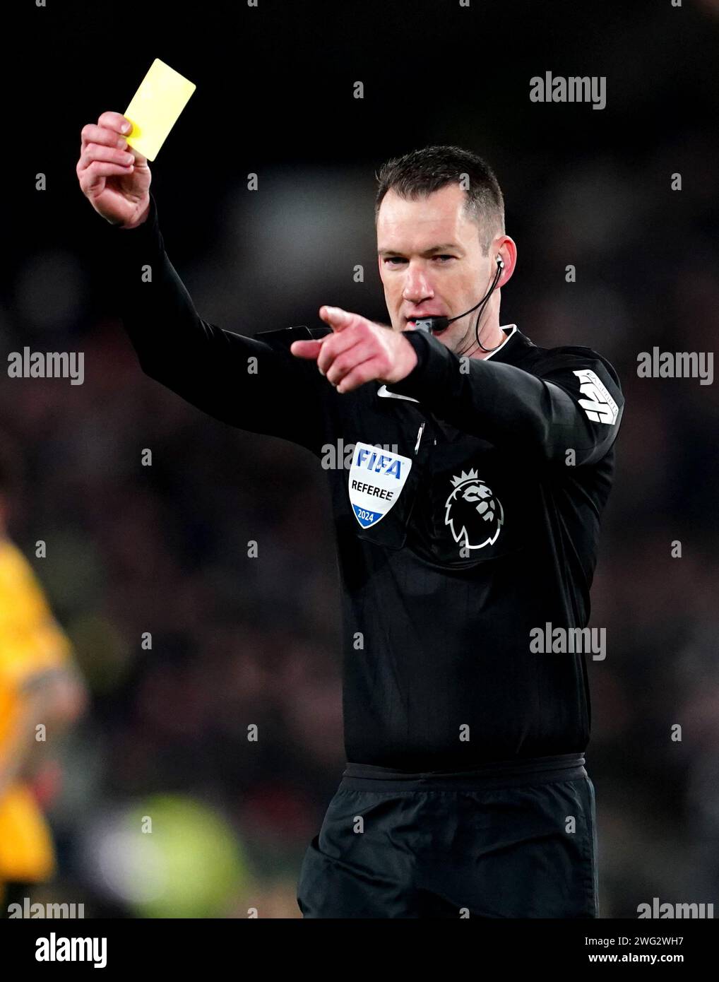 Referee Jarred Gillett during the Premier League match at the Molineux ...