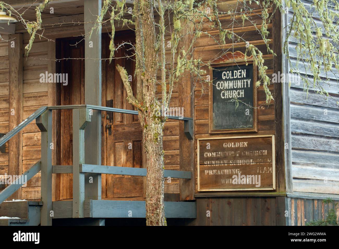Golden Community Church, Golden State Park, Oregon Stock Photo - Alamy