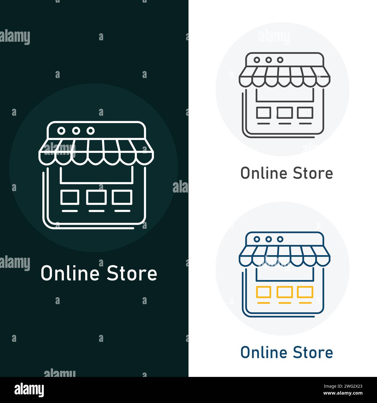 Online Store Vector Illustration Icon Design Stock Vector Image & Art ...