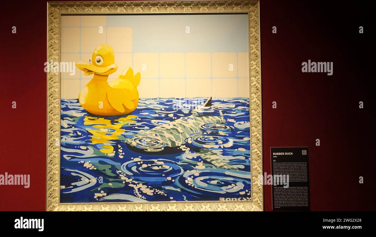 Stockholm, Sweden, December 29 2023. Art exhibition. The mystery of ...