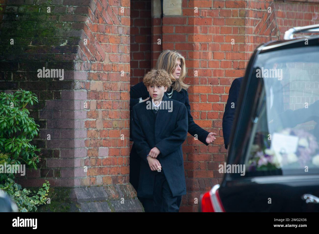 London, England, UK. 2nd Feb, 2024. KATE GARRAWAY leaves St Mary The ...