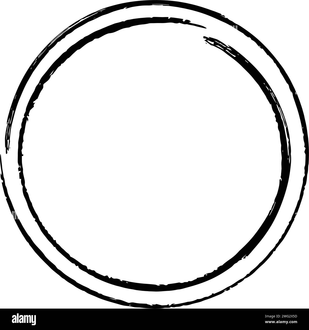 Circle frame icon, grunge element border background shape template for ...