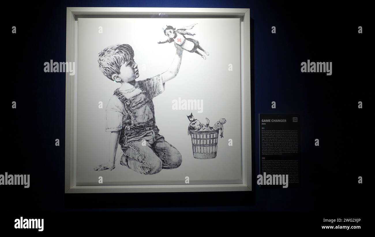 Stockholm, Sweden, December 29 2023. Art exhibition. The mystery of ...