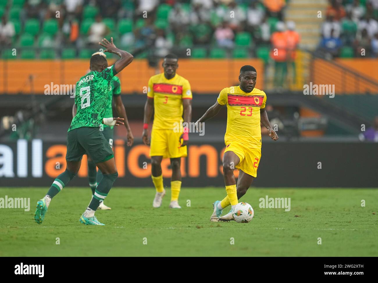 February 02 2024: Manuel Luis Da Silva Cafumana (Angola) controls the ...