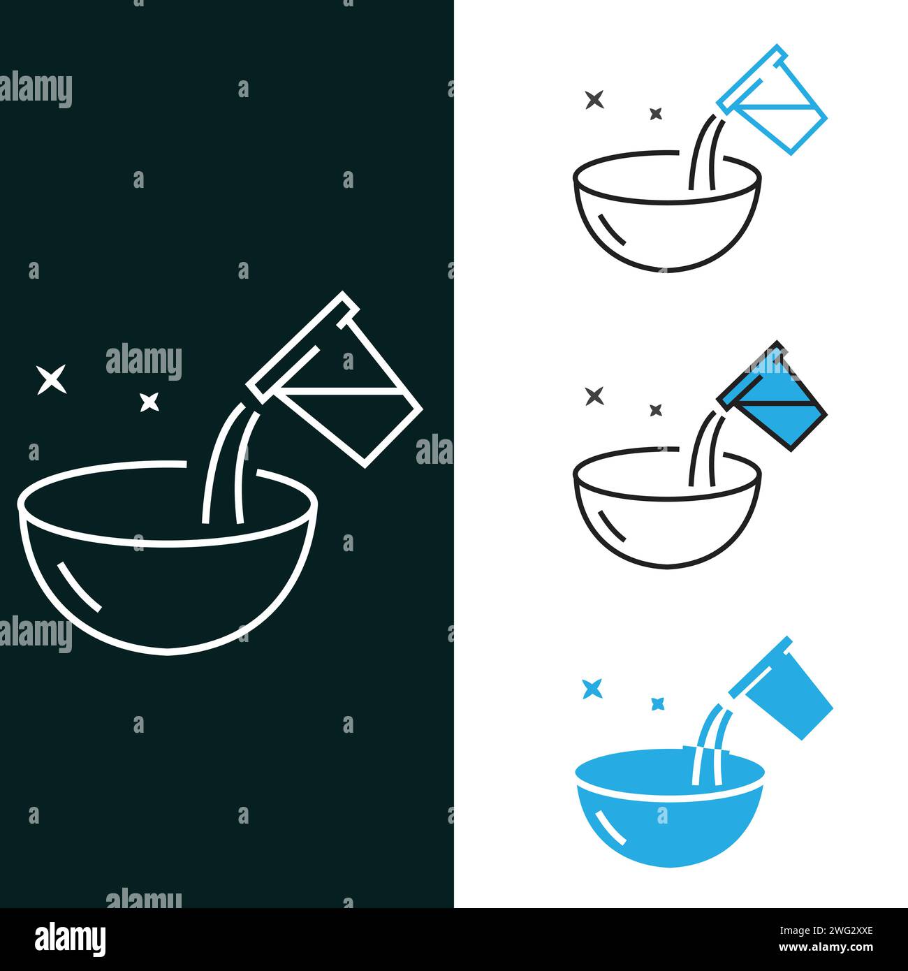 Cooking add water icons hi-res stock photography and images - Alamy