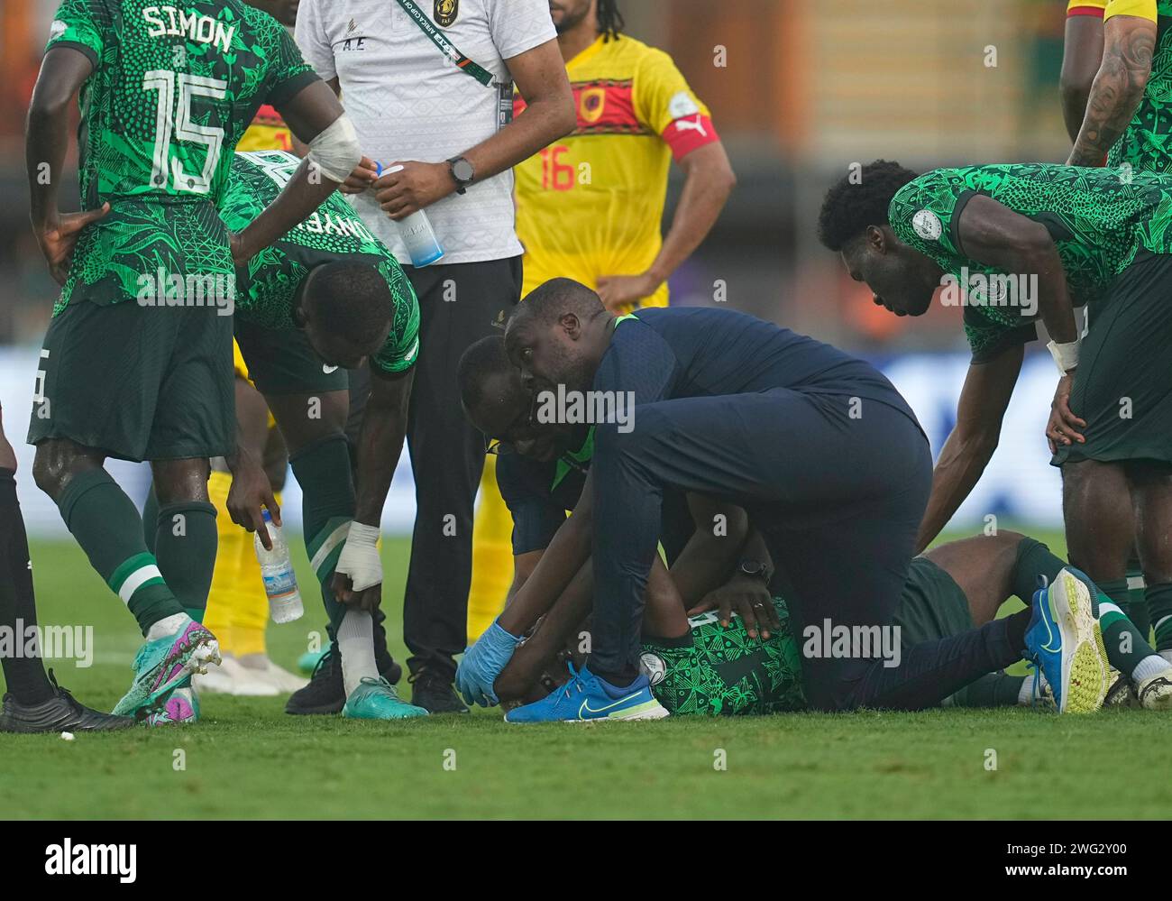 February 02 2024: Victor James Osimhen (Nigeria) on the ground during a ...
