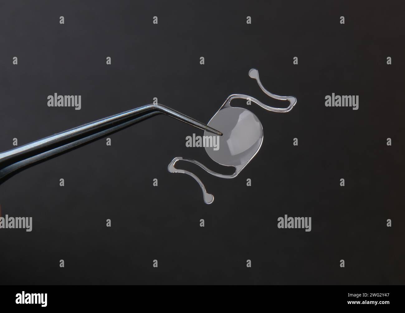 closeup photo of elastic intra ocular lens for cataract surgery Stock ...