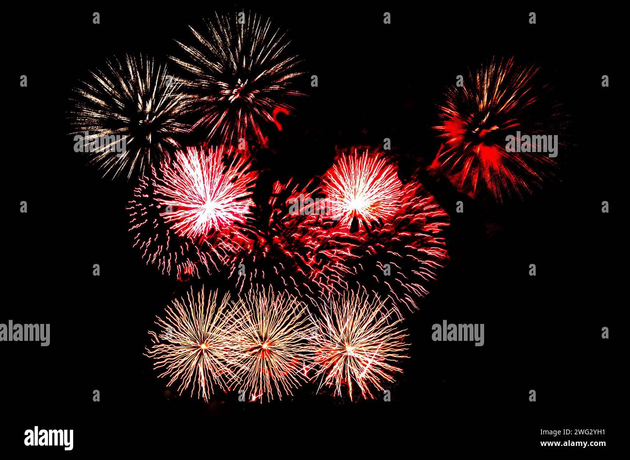 Fireworks during the national day of Bahrain, December 2018 Stock Photo ...