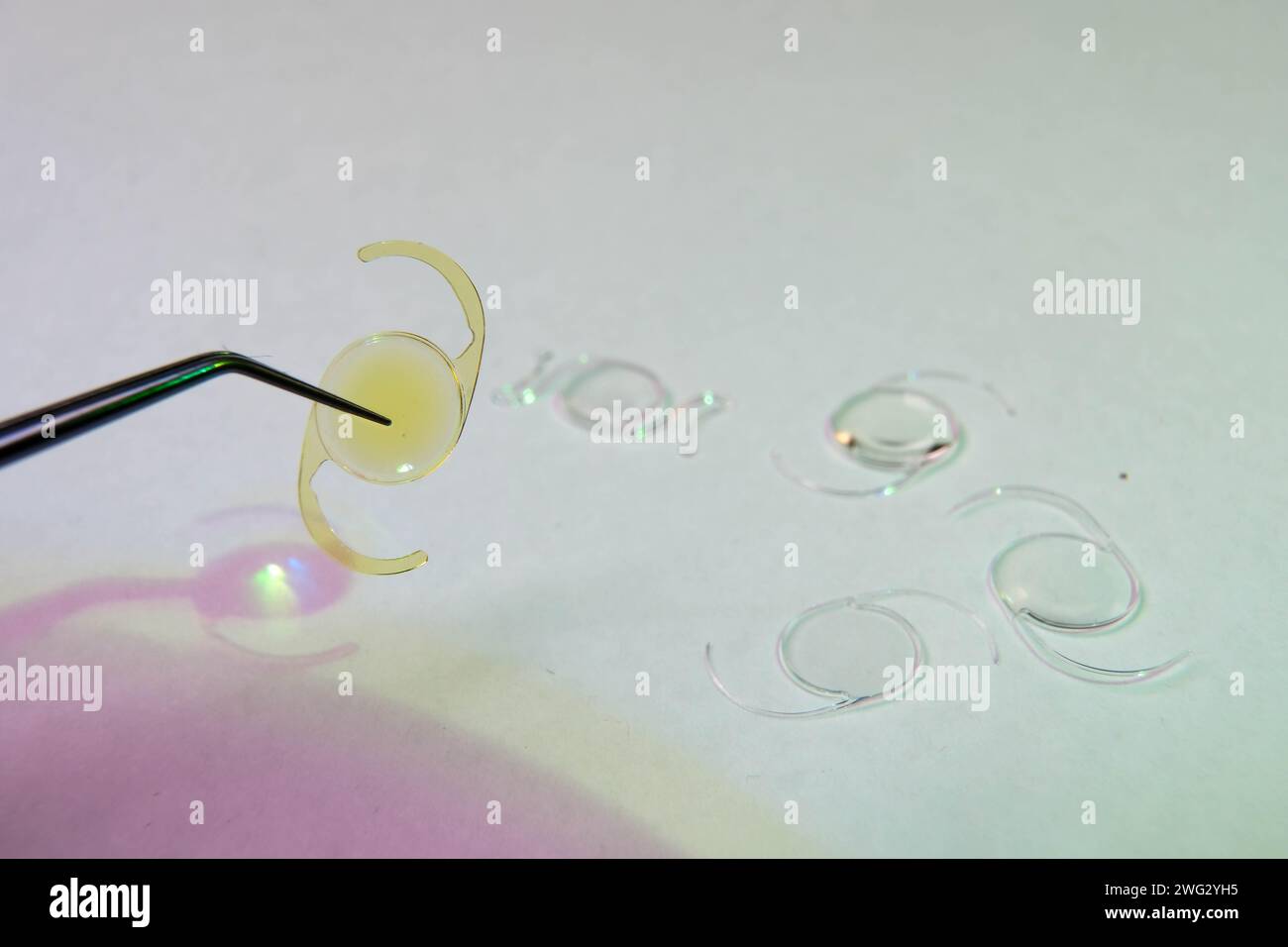 closeup photo of foldable itraocular lens for cataract surgery Stock ...