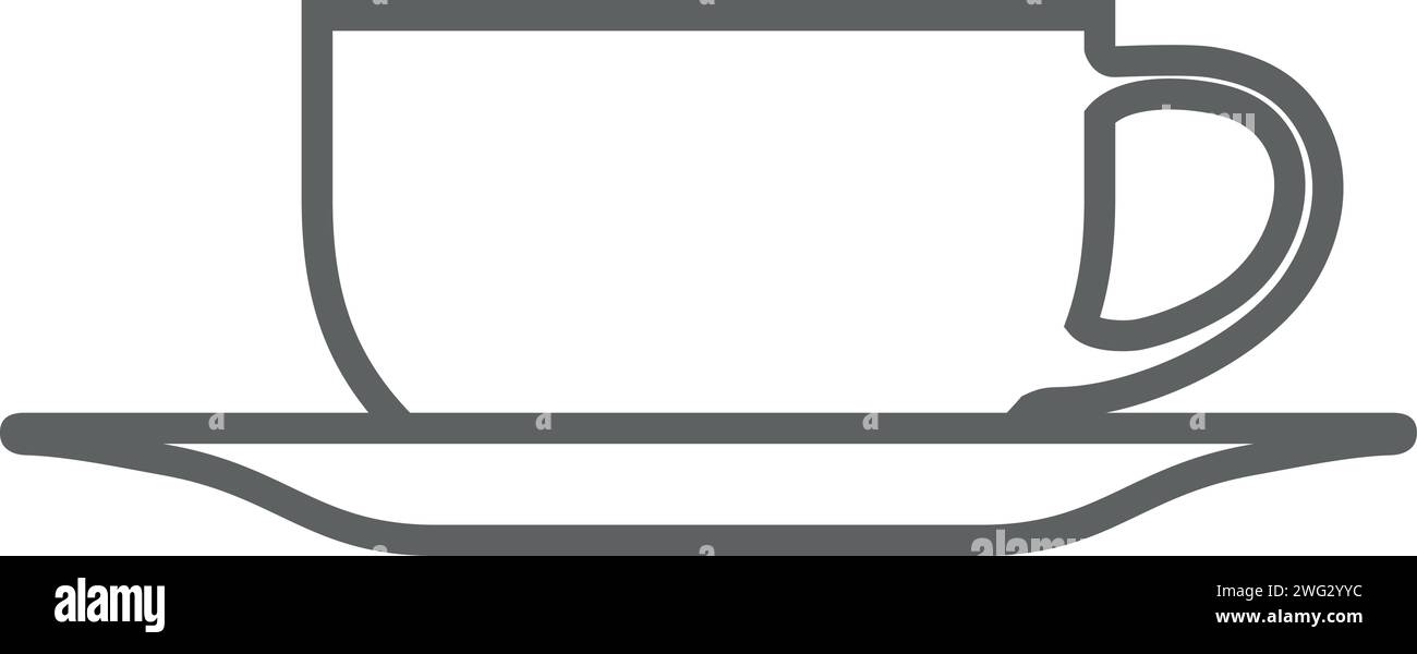 Tea Cup Outline Icon. Vector Stock Vector Image & Art - Alamy