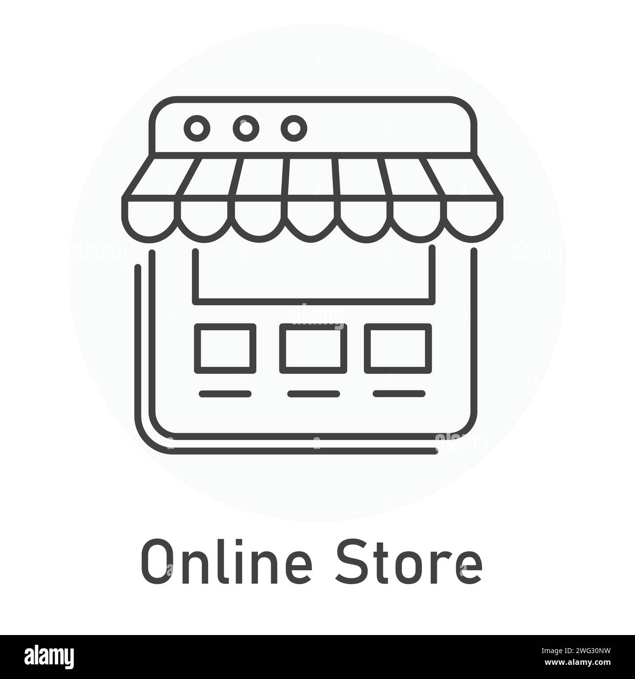 Online storefront icons Cut Out Stock Images & Pictures - Alamy