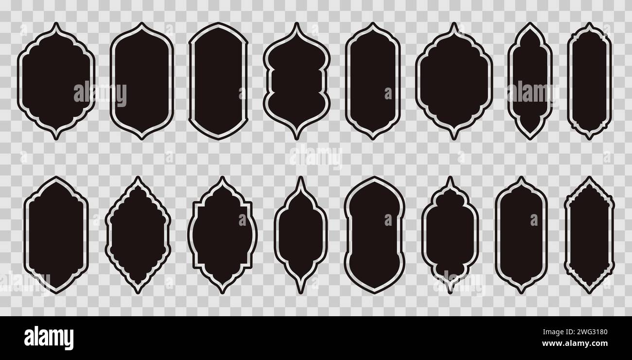 Versatile Islamic Vector Shapes Featuring Window and Door Arches. Arab ...
