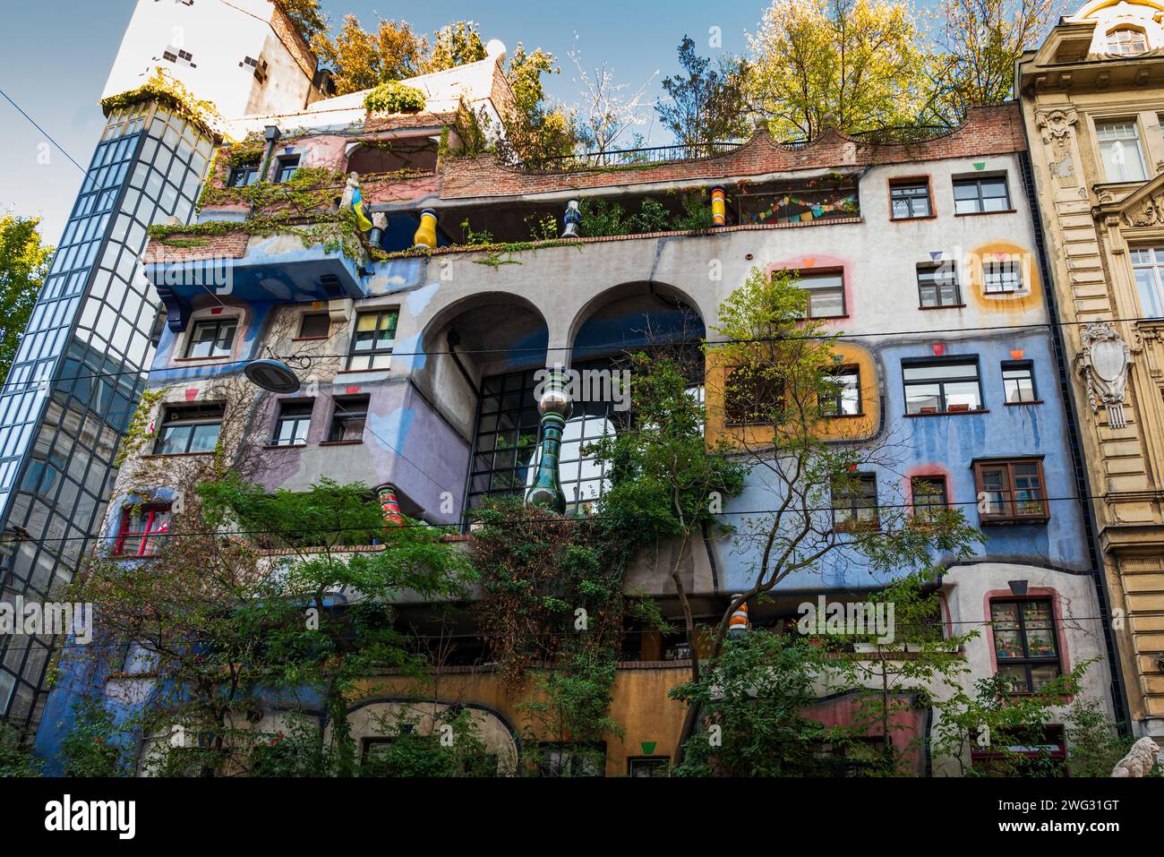 Vienna, Austria. 01 October 2023. Expressionist architecture of ...