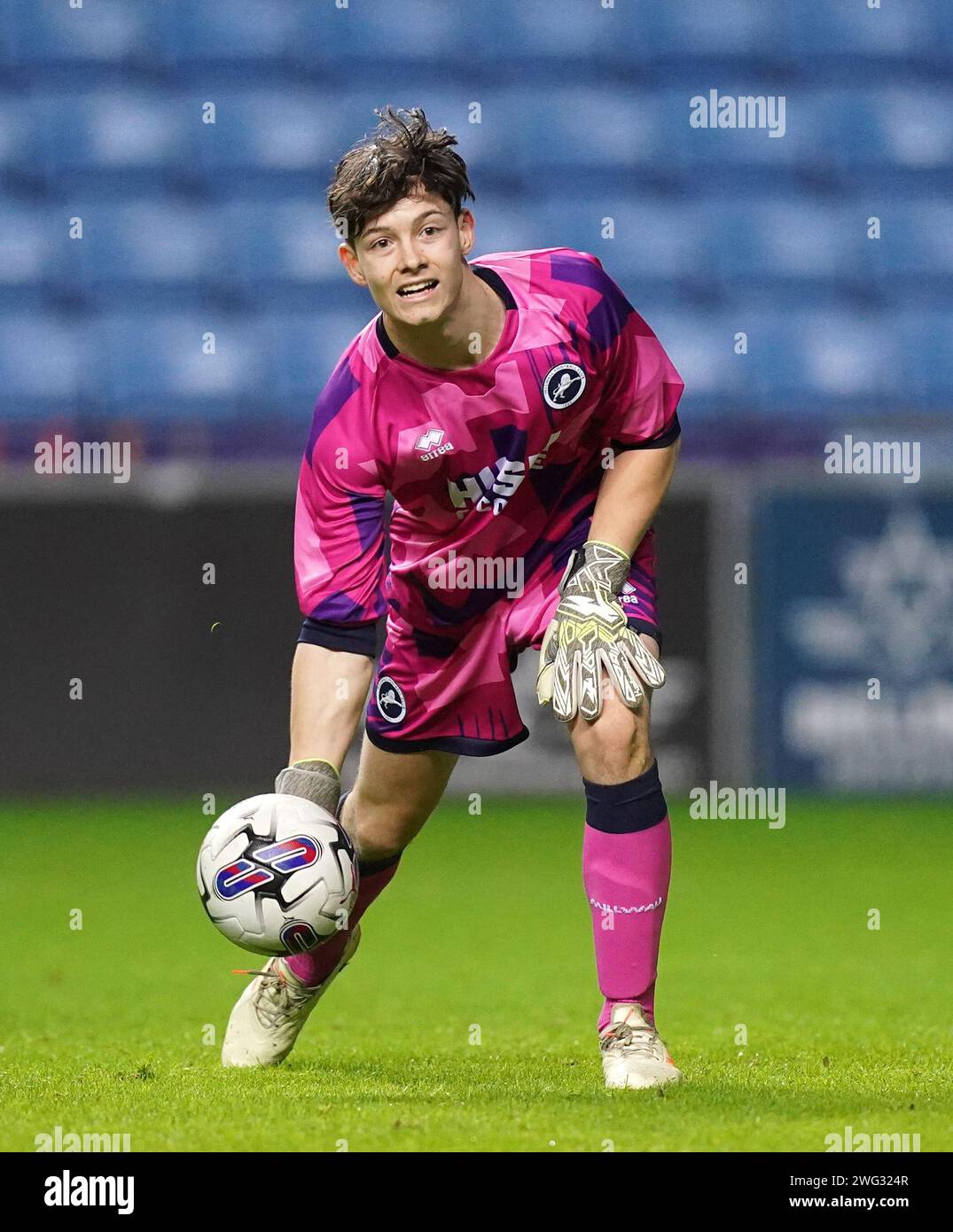 Millwall goalkeeper Albert Penney during the FA Youth Cup fifth round ...