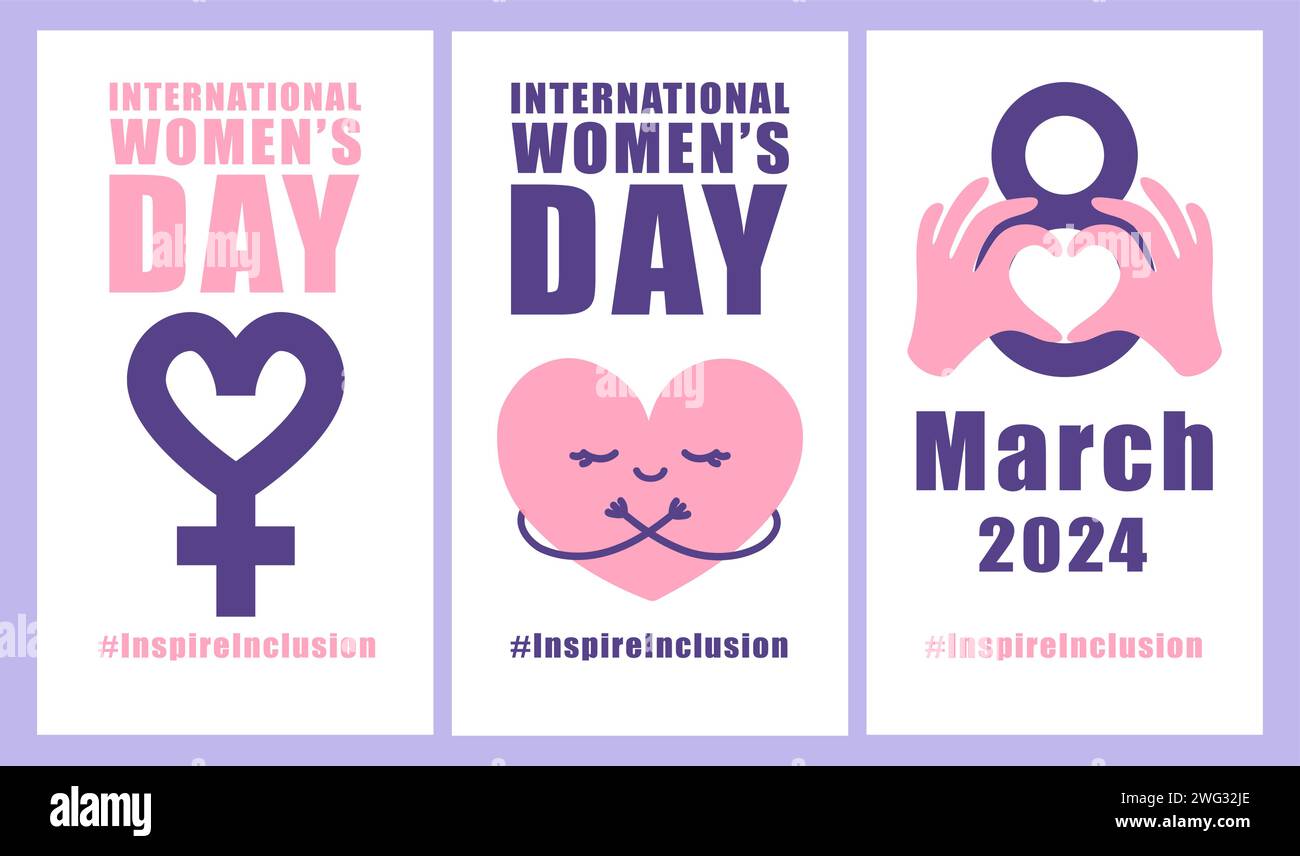 International womens day concept poster. Inspire Inclusion woman ...