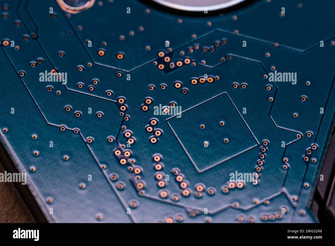 Back of a controller printed circuit board of a hard drive Stock Photo ...