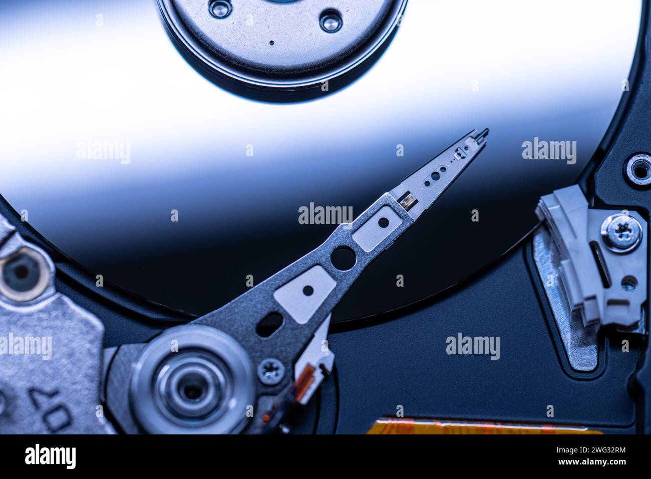 Read and write head of a hard drive Stock Photo - Alamy