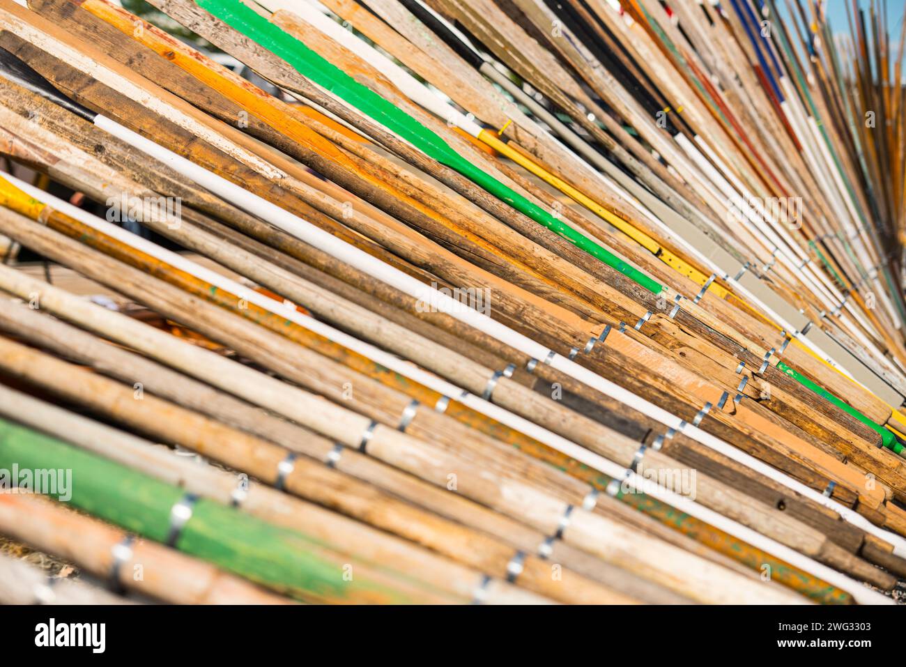 Wooden oars pattern hi-res stock photography and images - Alamy