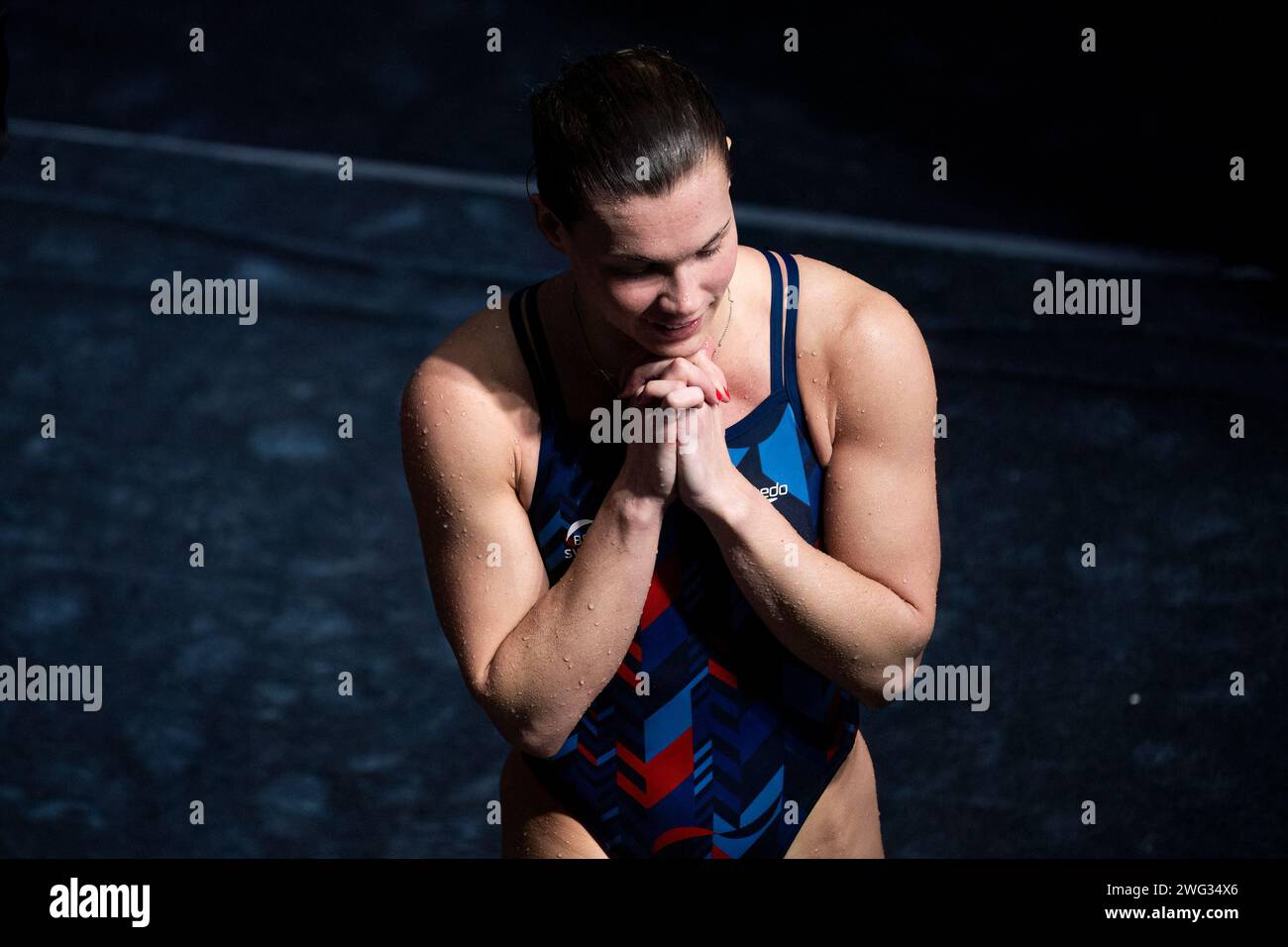 Grace Reid of Great Britain reacts after winning the silver medal in ...