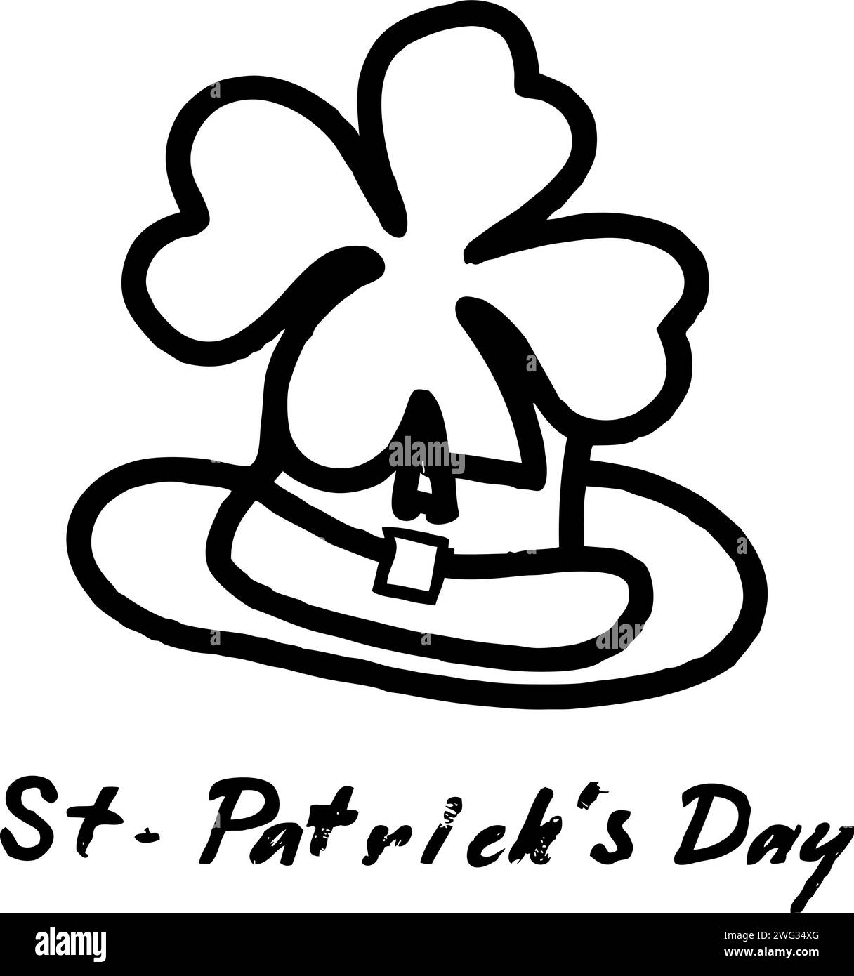 Drawing st patricks day Black and White Stock Photos & Images - Alamy