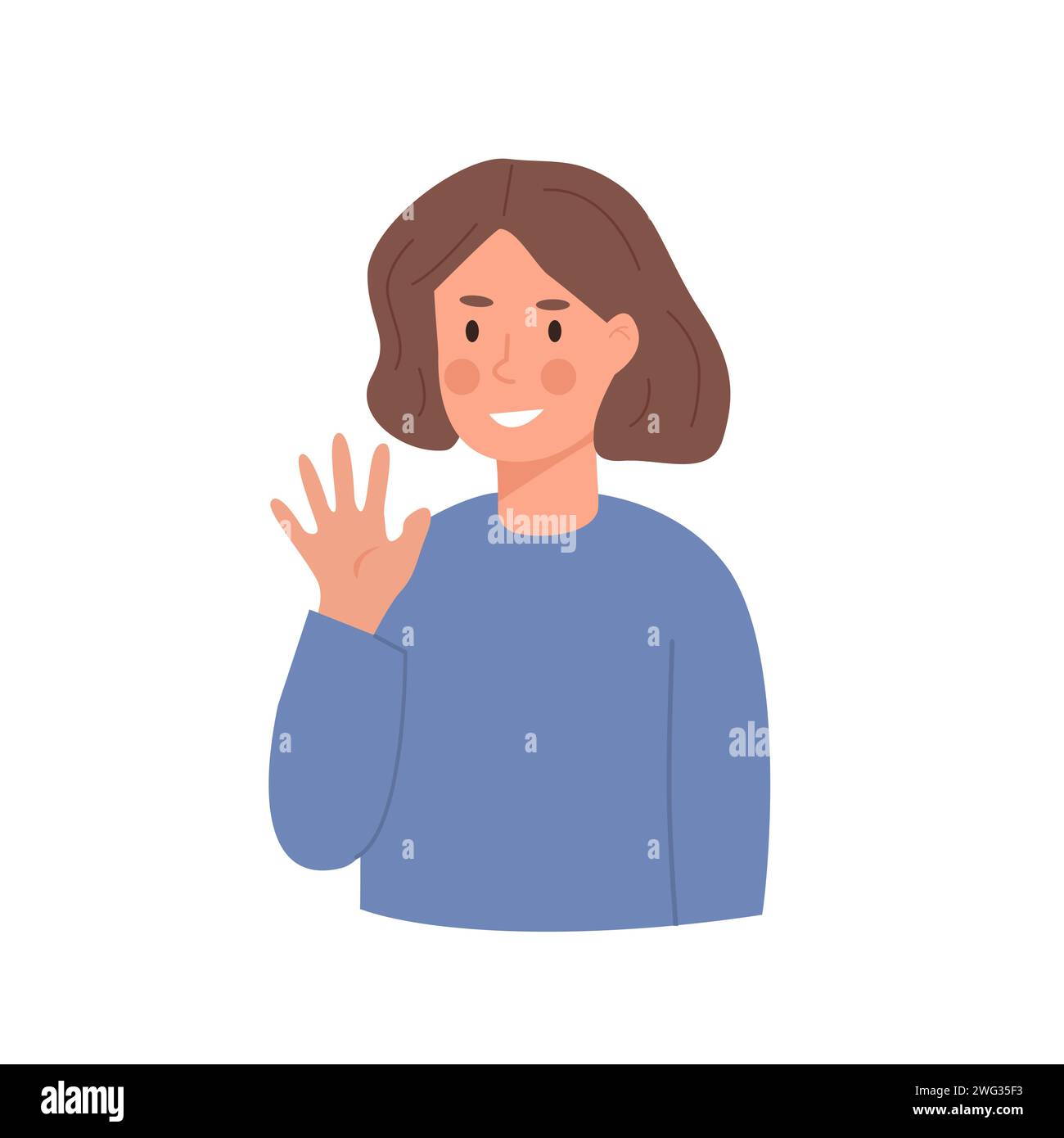 Goodbye school happy girl Stock Vector Images - Alamy