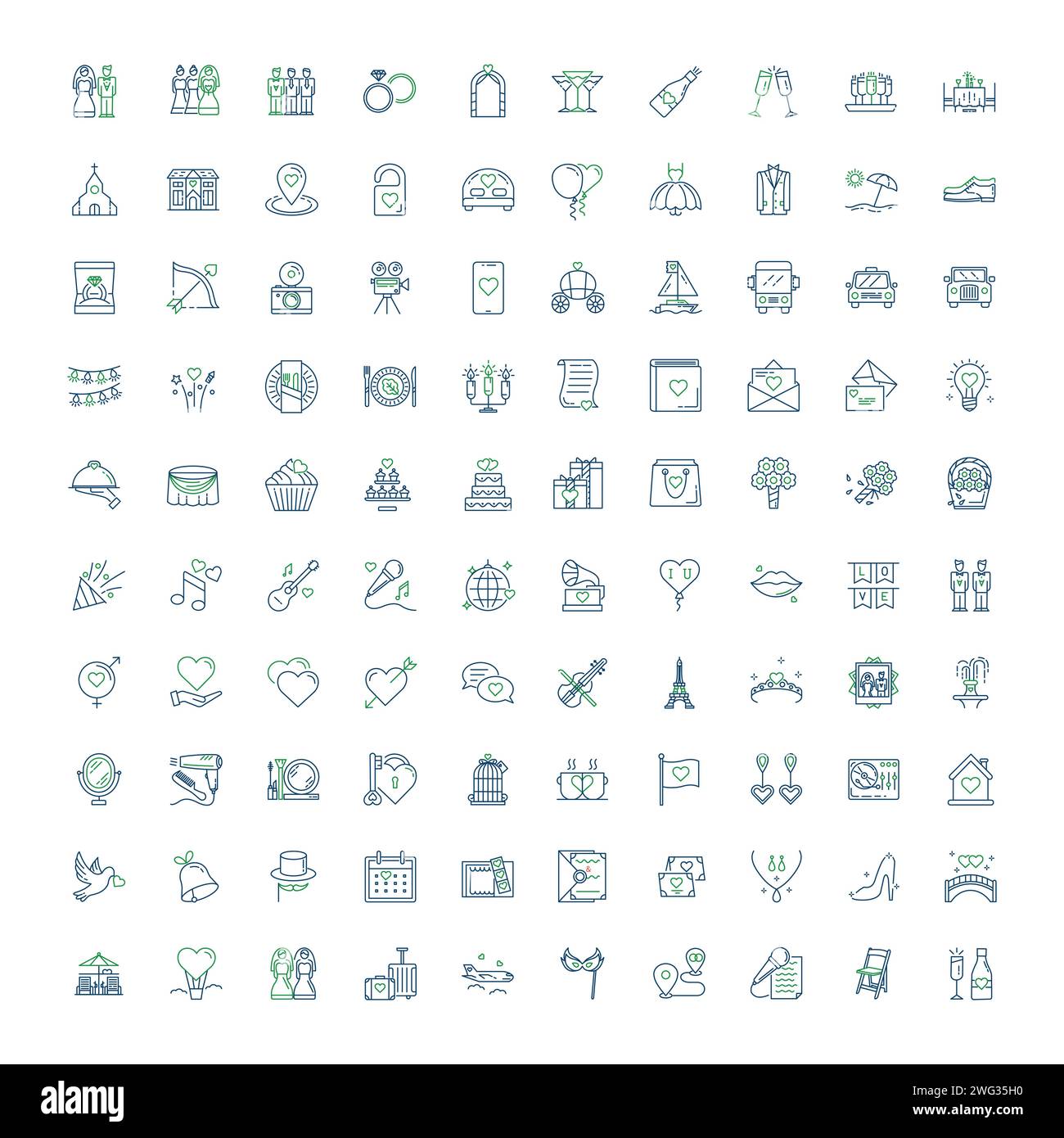 "Wedding Venue Vector Icon Set Stock Vector Image & Art - Alamy