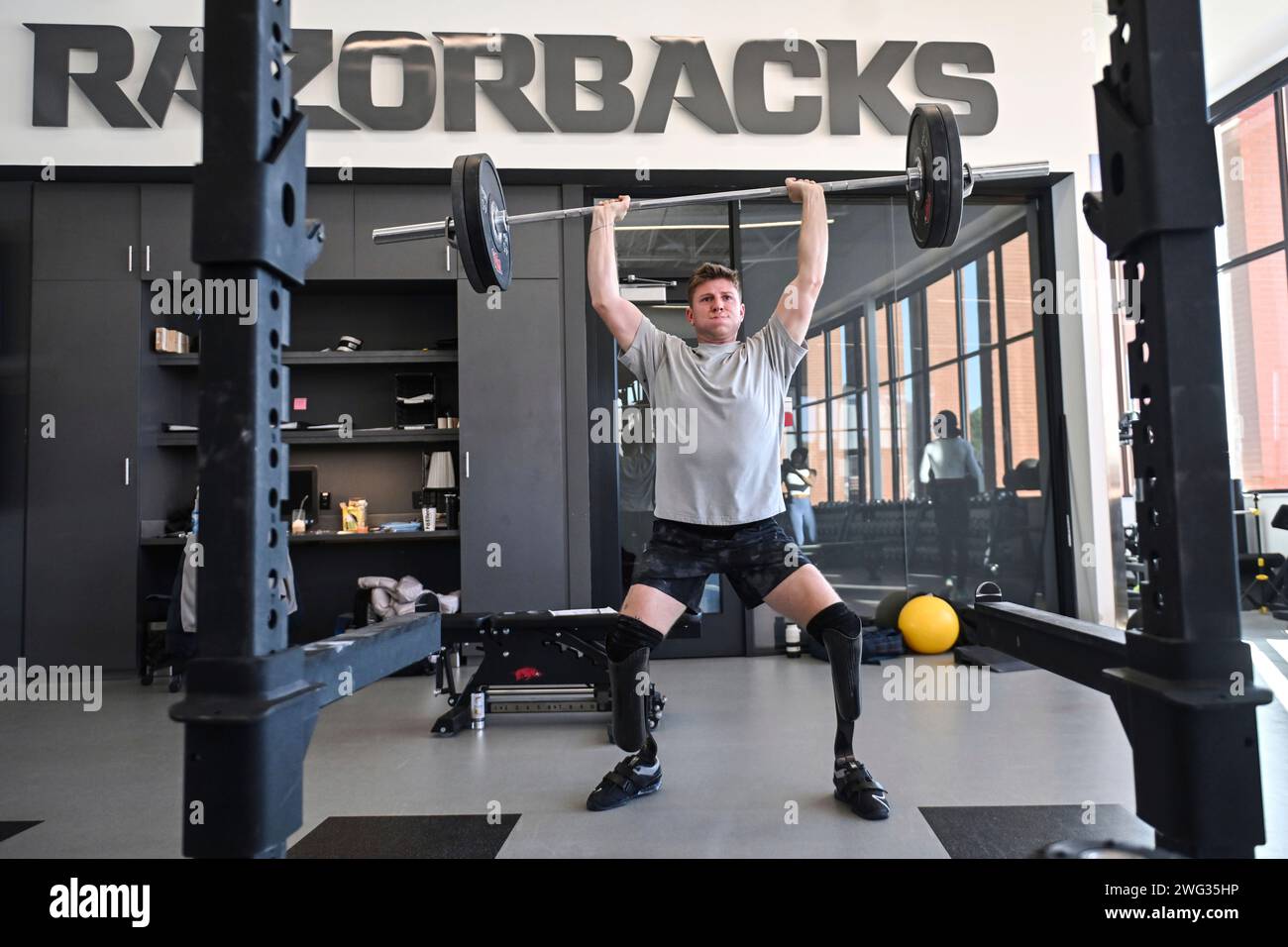 Paralympian sprinter Hunter Woodall, works out at the Frank O'Mara ...