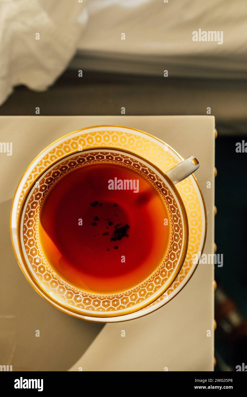 English breakfast tea top down hi-res stock photography and images - Alamy