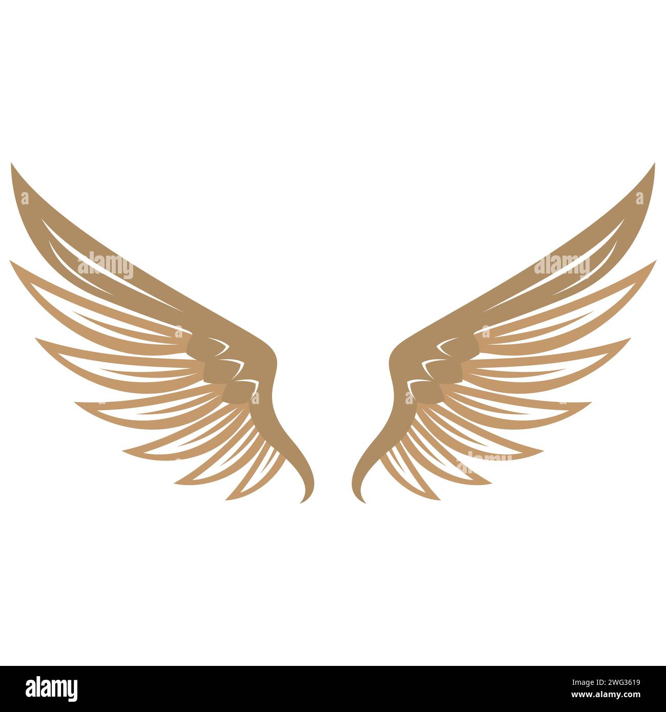 Bird wings vector logo concept illustration Stock Vector Image & Art ...