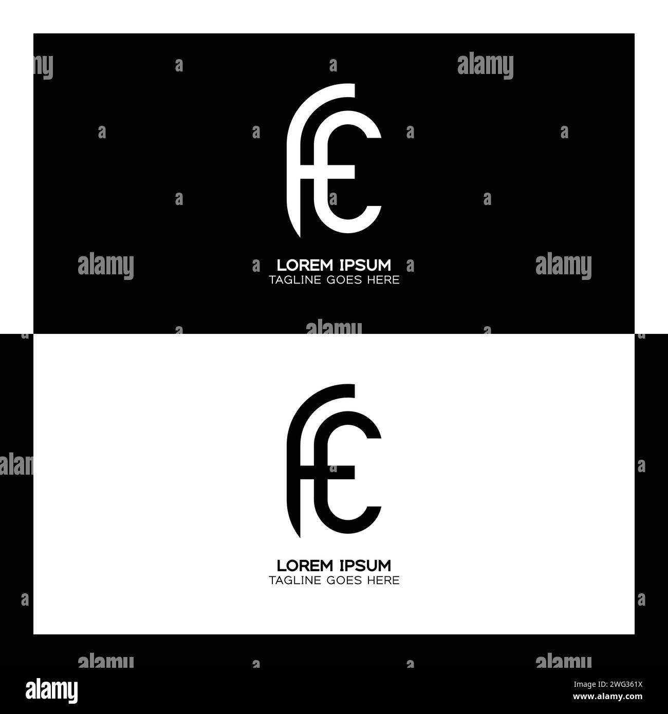 Letter e f logo hi-res stock photography and images - Alamy