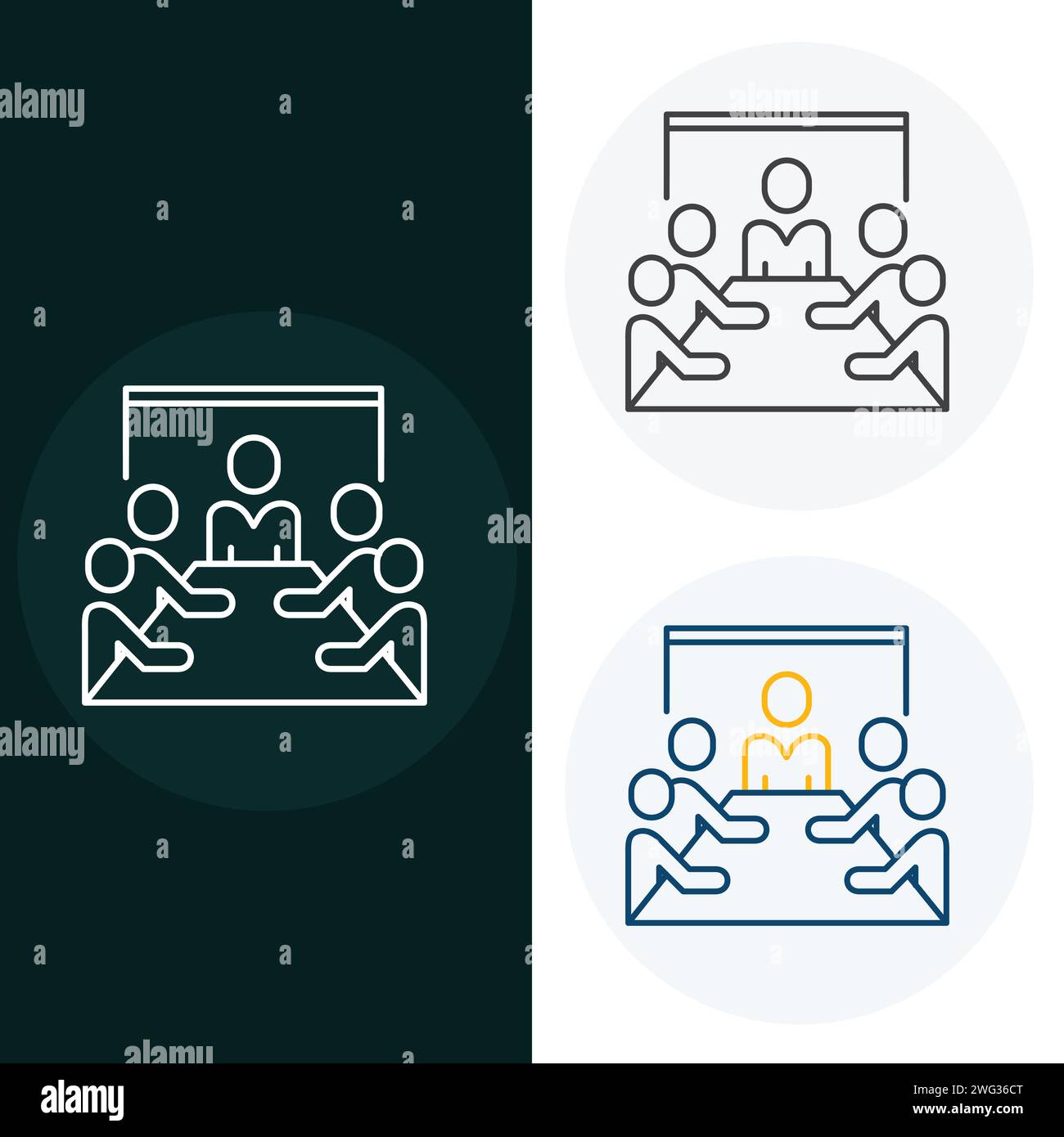 Meeting Vector Illustration Icon Design Stock Vector Image & Art - Alamy