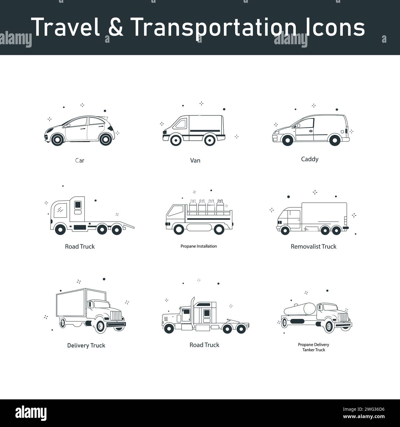 Public transport symbols Stock Vector Images - Alamy