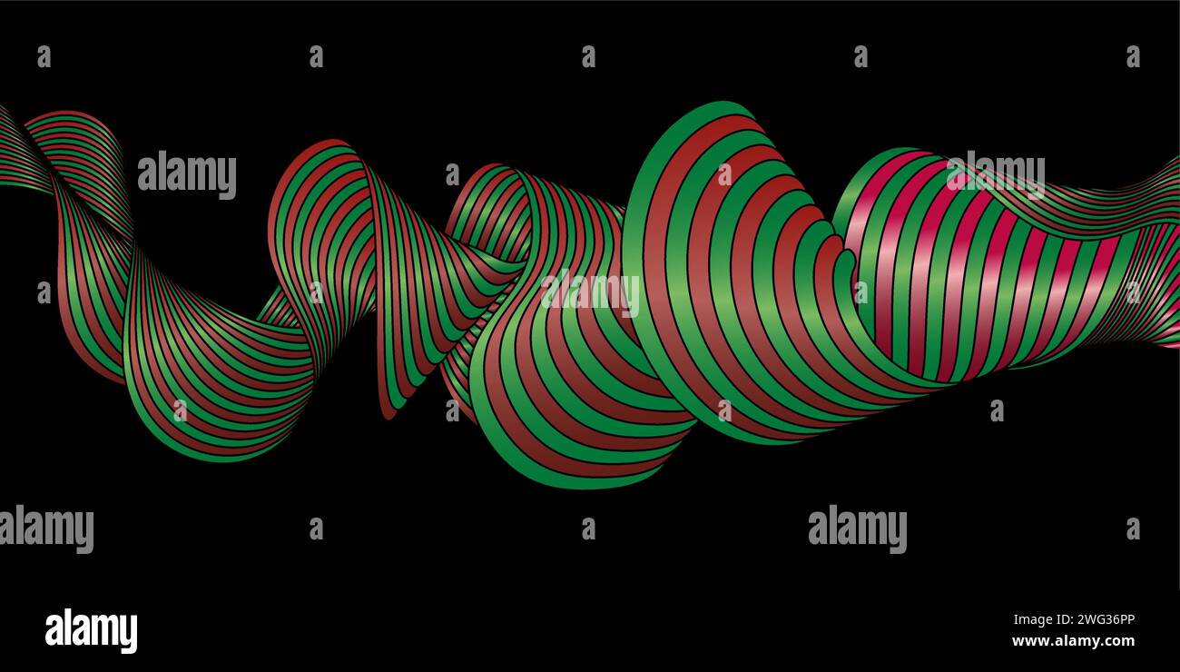 A colorful wave. Gradient design of a sinuous line. Vector illustration ...