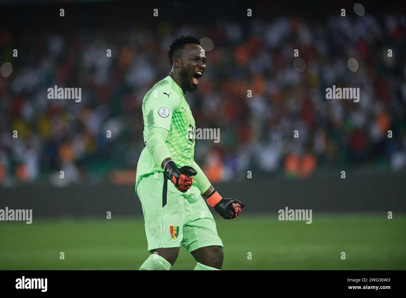 ABIDJAN, IVORY COAST, FRIDAY, FEBRUARY 02, 2024. Guinean's Ibrahim Koné ...