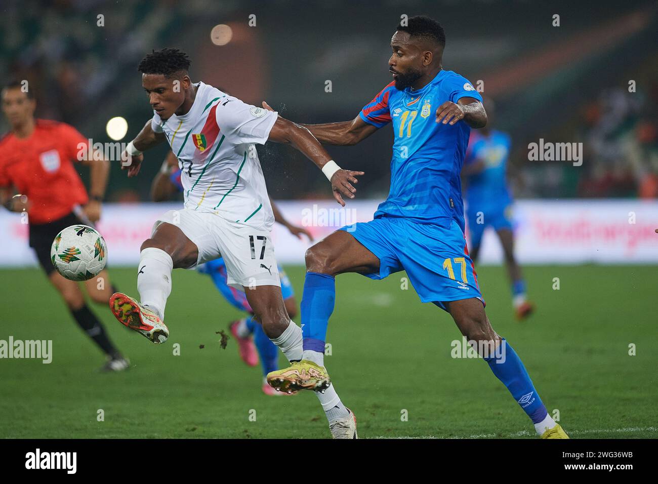 ABIDJAN, IVORY COAST, FRIDAY, FEBRUARY 02, 2024. A duel between the Congolese Cédric Bakambu and ...