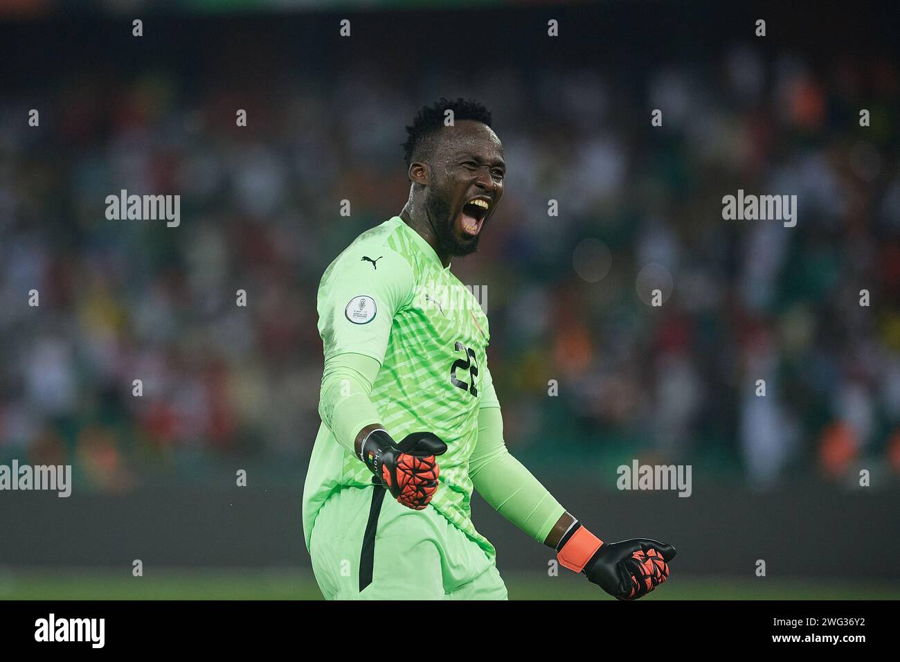 ABIDJAN, IVORY COAST, FRIDAY, FEBRUARY 02, 2024. Guinean's Ibrahim Koné ...