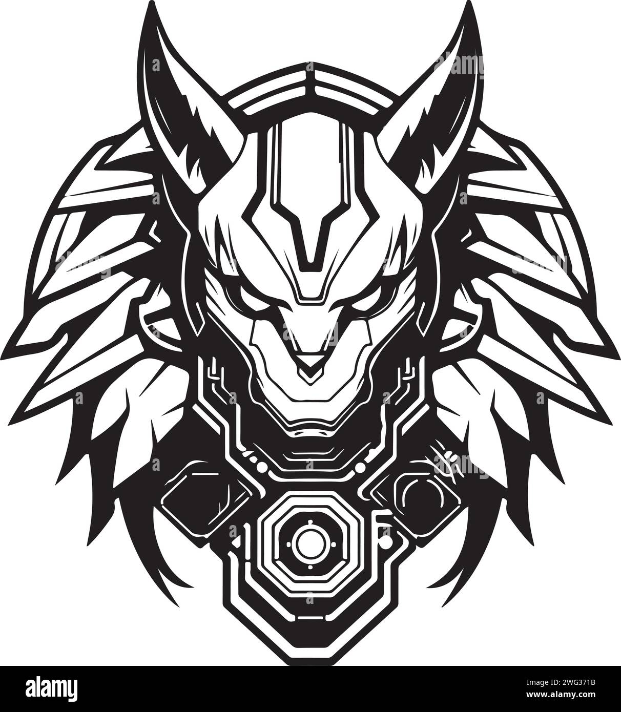 Modern strict logo template of abstract cat or sphinx head. Vector ...