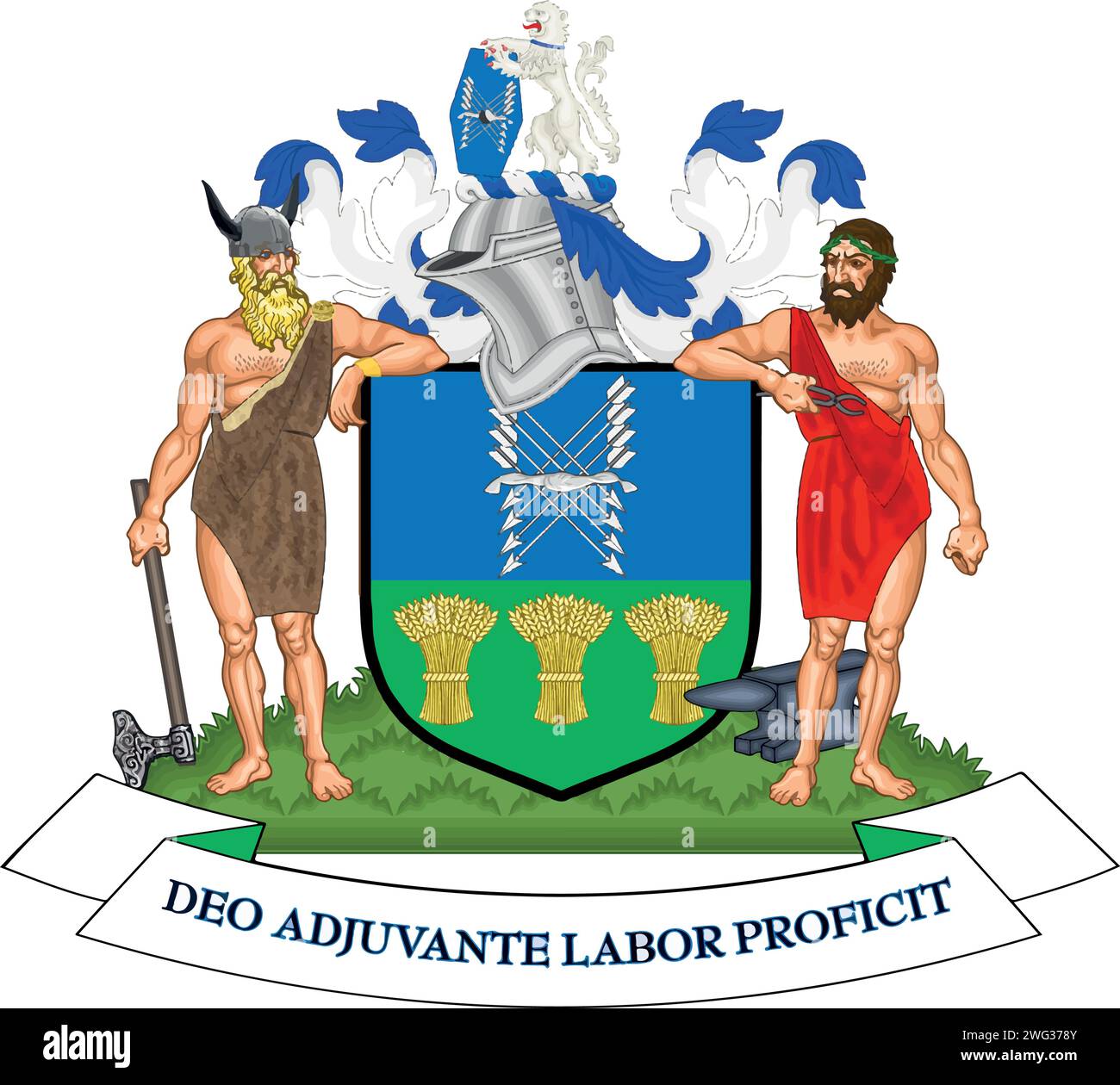 Coat of arms of the METROPOLITAN BOROUGH AND CITY OF SHEFFIELD, SOUTH ...