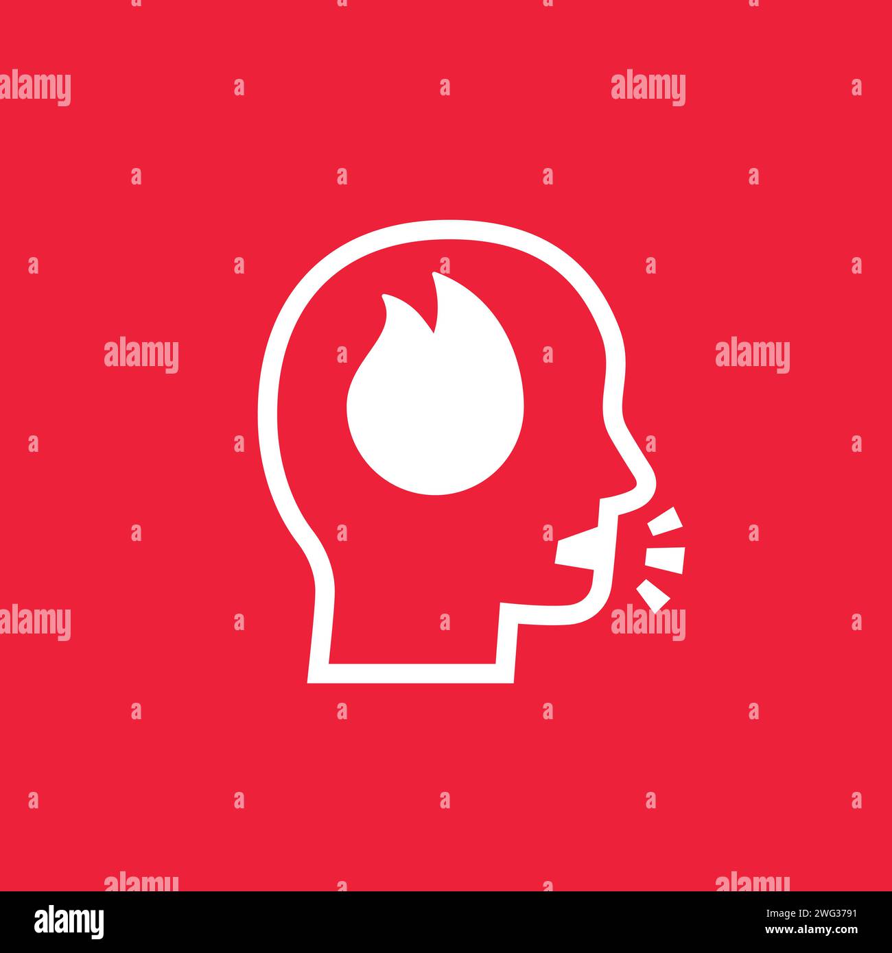 anger, angry man vector icon Stock Vector Image & Art - Alamy